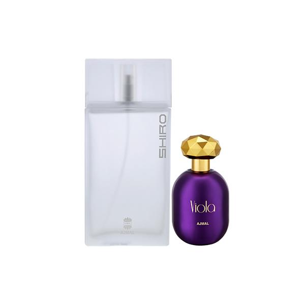 Buy Ajmal Shiro EDP Citrus Spicy Perfume And Viola EDP Fruity Floral ...
