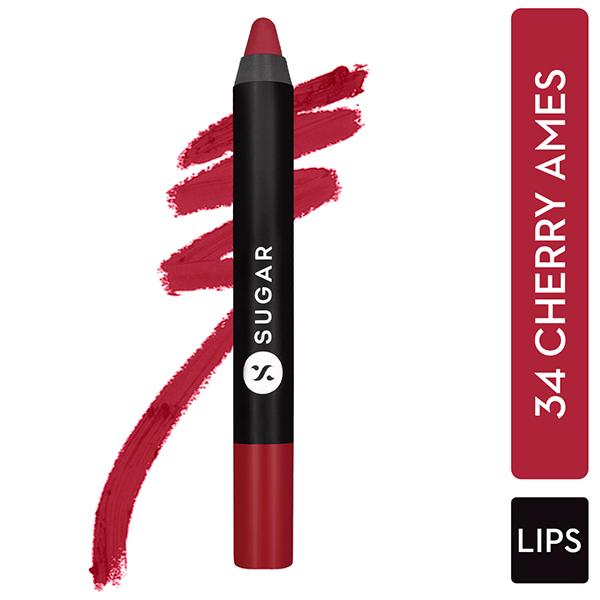 Buy SUGAR Cosmetics Matte As Hell Crayon Lipstick - 34 Cherry Ames ...