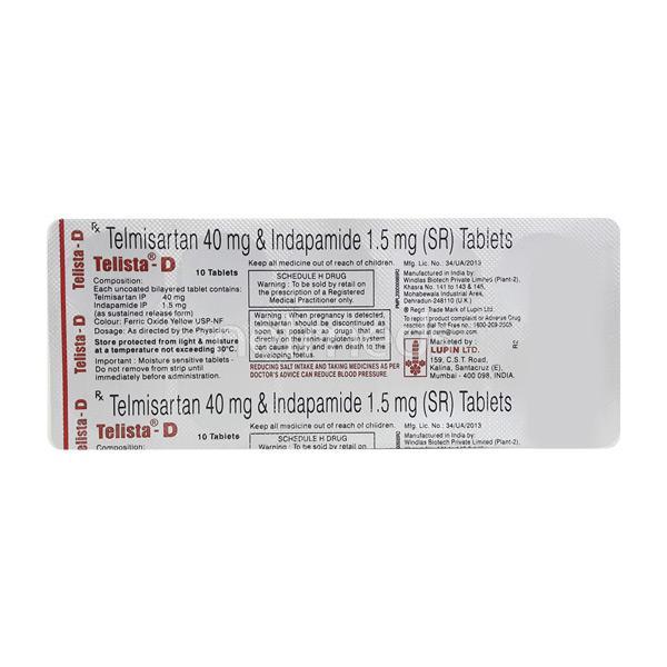 Telista D Tablet 10'S : Price, Uses, Side Effects | Netmeds