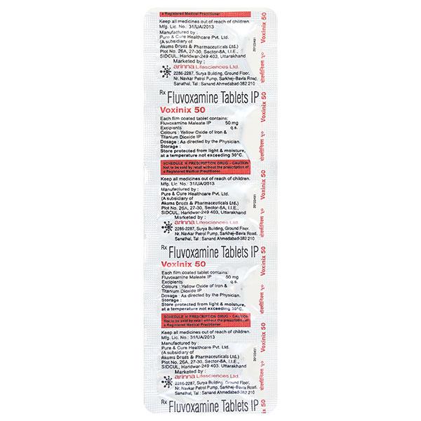 Voxinix 50mg Tablet 10'S : Price, Uses, Side Effects | Netmeds