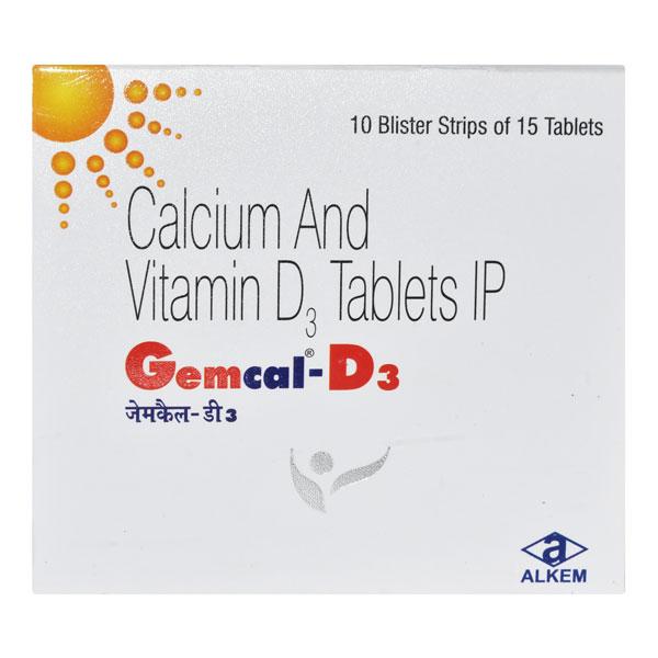 GEMCAL D3 Tablet 15's - Price, Uses, Side Effects | Netmeds