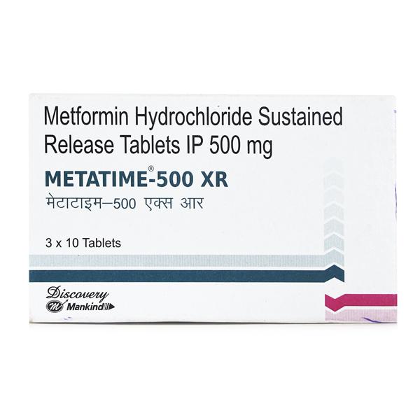 Metatime XR 500mg Tablet 10'S : Price, Uses, Side Effects | Netmeds