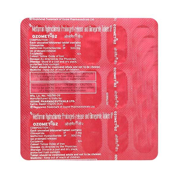 Ozomet G2 Tablet 15'S - Price, Uses, Side Effects | Netmeds