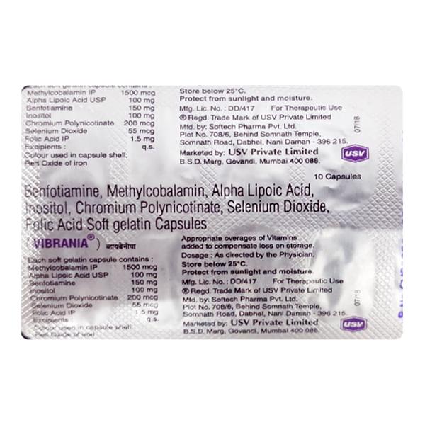Vibrania Capsule 10'S Price, Uses, Side effects, Substitutes | Netmeds