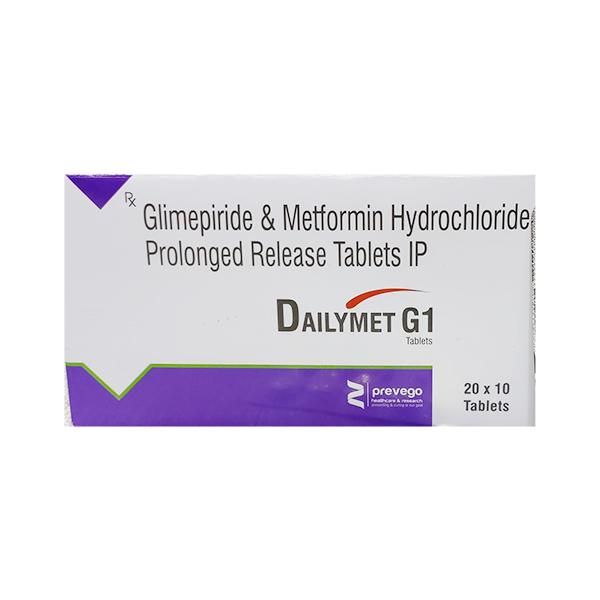 DAILYMET G 1 Tablet 10's : Price, Uses, Side Effects | Netmeds