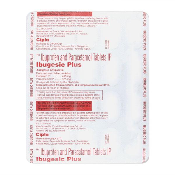 Buy Ibugesic Plus Tablet 20'S Online at Upto 25% OFF | Netmeds