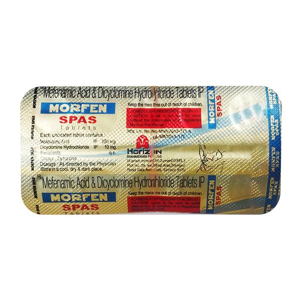 MORFEN SPAS Tablet 10's : Price, Uses, Side Effects | Netmeds