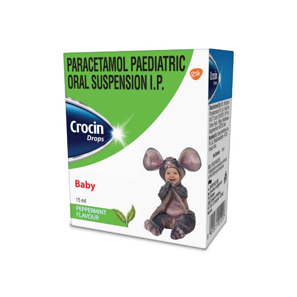 Crocin Peppermint Flavour Drops 15ml Price, Uses, Side effects ...