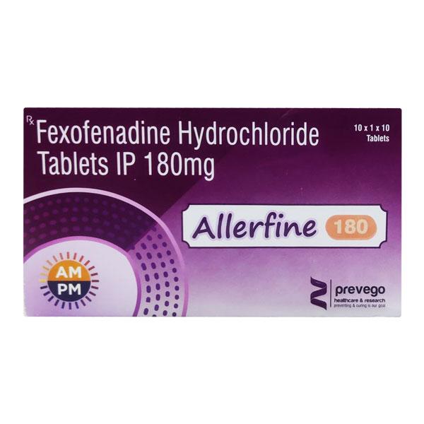 ALLERFINE 180 Tablet 10's Price, Uses, Side effects, Substitutes | Netmeds