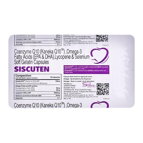 Buy SISCUTEN Soft Gelatin Capsule 10's Online at Upto 25% OFF | Netmeds