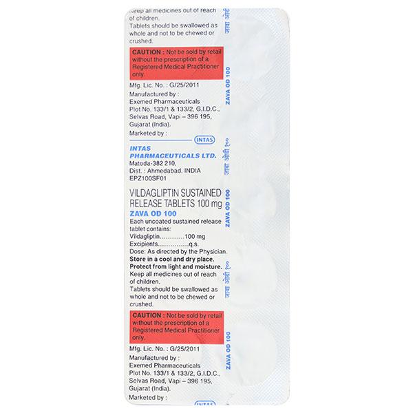 ZAVA OD 100 Tablet 10's : Price, Uses, Side Effects | Netmeds