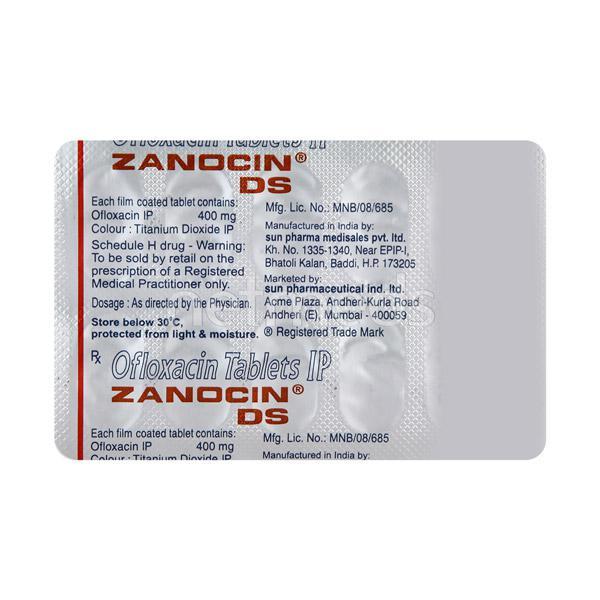 Zanocin DS Tablet 10'S : Uses, Side Effects, Price | Netmeds