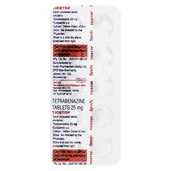 Buy Ticstop 25mg Tablet 10'S Online at Upto 25% OFF | Netmeds