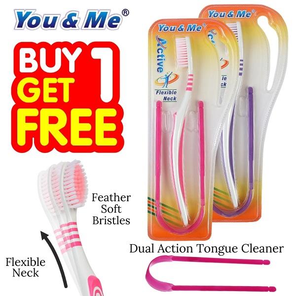 You & Me Active Toothbrush Oral Hygiene Kit (1 Get 1 Free) 1's Online ...