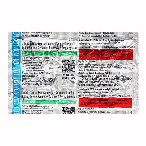 ESOKEM IT Capsule 10's Price, Uses, Side effects, Substitutes | Netmeds