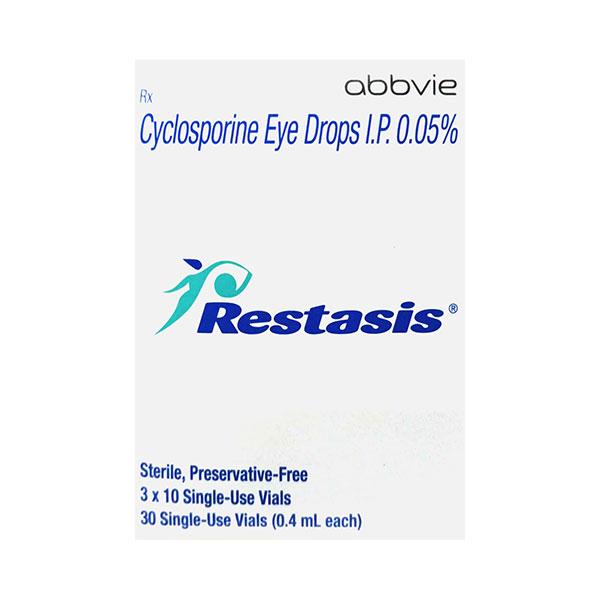 Buy RESTASIS 0.05% Eye Drops 30x0.4ml Online | Netmeds