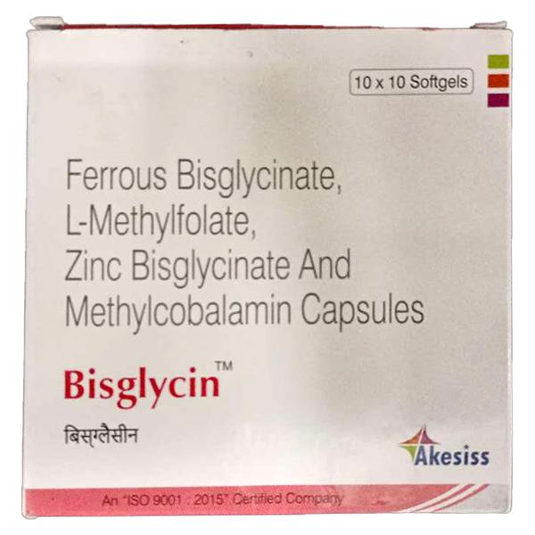 BISGLYCIN Capsule 10's Price, Uses, Side effects, Substitutes | Netmeds