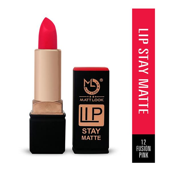 Buy Matt Look Stay Matte Lipstick, Fusion-Pink 3.5 gm Online at ...