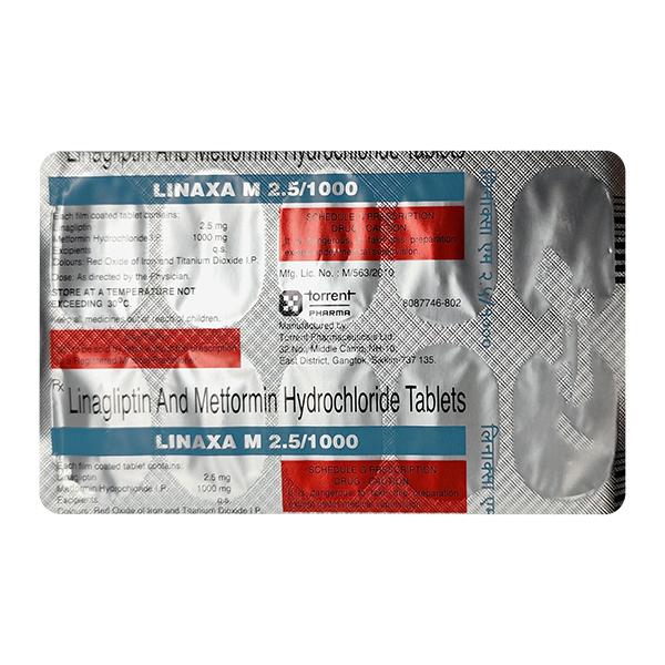 Buy LINAXA M 2.5/1000 Tablet 10's Online | Netmeds