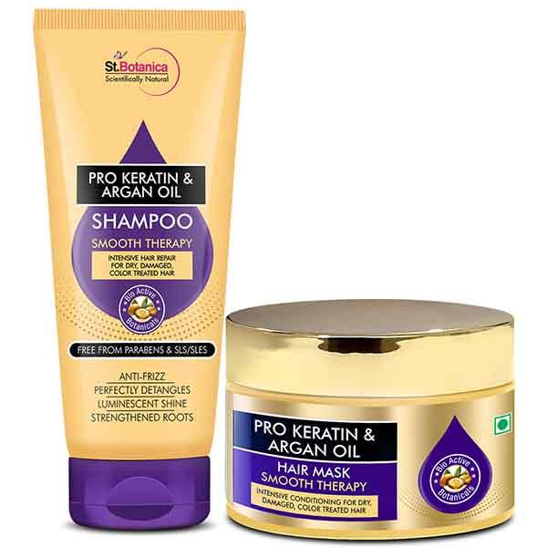 Buy St.Botanica Shampoo + Hair Mask - Pro Keratin & Argan Oil 200 ml ...