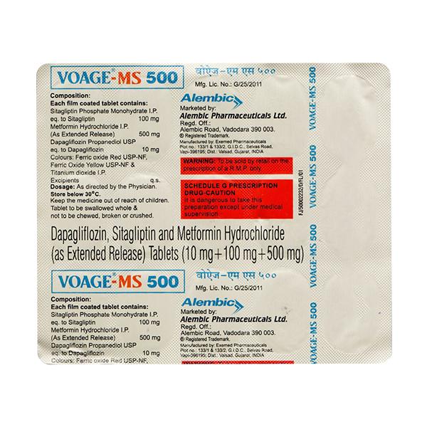 Buy VOAGE MS 500 Tablet 15's Online | Netmeds