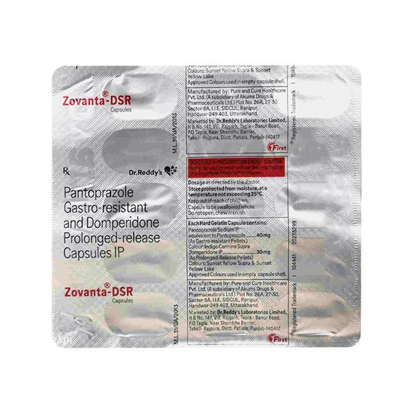 Buy ZOVANTA DSR Capsule 15's Online | Netmeds