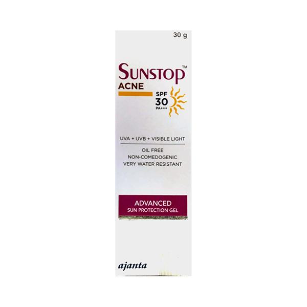 SUNSTOP ACNE SPF 30 PA +++ UVA/UVB/VISIBLE LIGHT ADVANCED SUN ...
