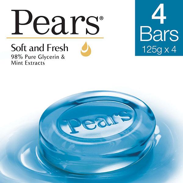 Buy Pears Soft & Fresh Bathing Bar with 98% Pure Glycerine & Mint ...