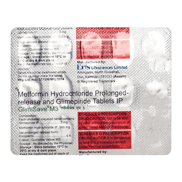 Glimisave M3 Tablet 15'S : Price, Uses, Side Effects | Netmeds