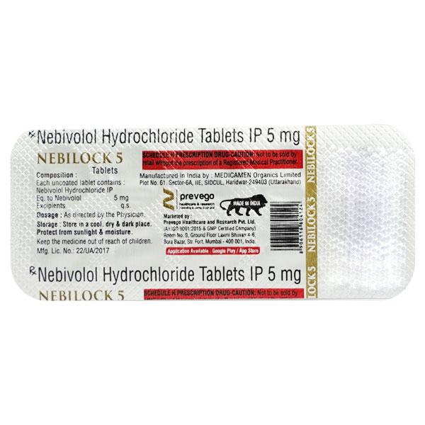 NEBILOCK 5 Tablet 10's : Price, Uses, Side Effects | Netmeds