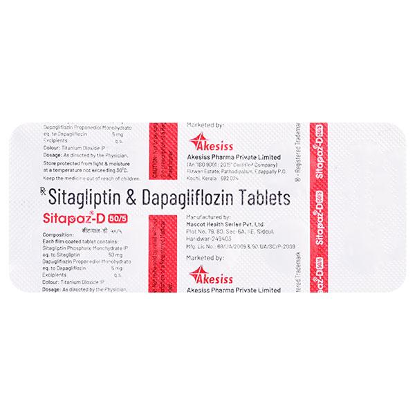 Buy SITAPAZ D 50/5 Tablet 10's Online at Upto 25% OFF | Netmeds