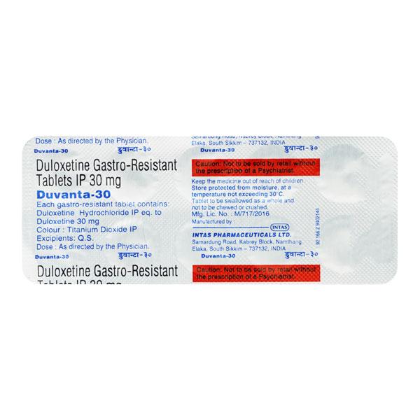 Duvanta 30mg Tablet 10'S : Price, Uses, Side Effects | Netmeds