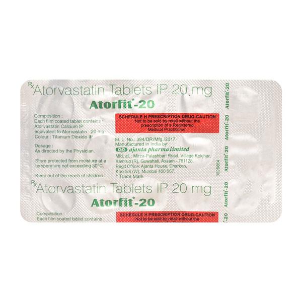 Atorfit 20mg Tablet 15'S : Price, Uses, Side Effects | Netmeds