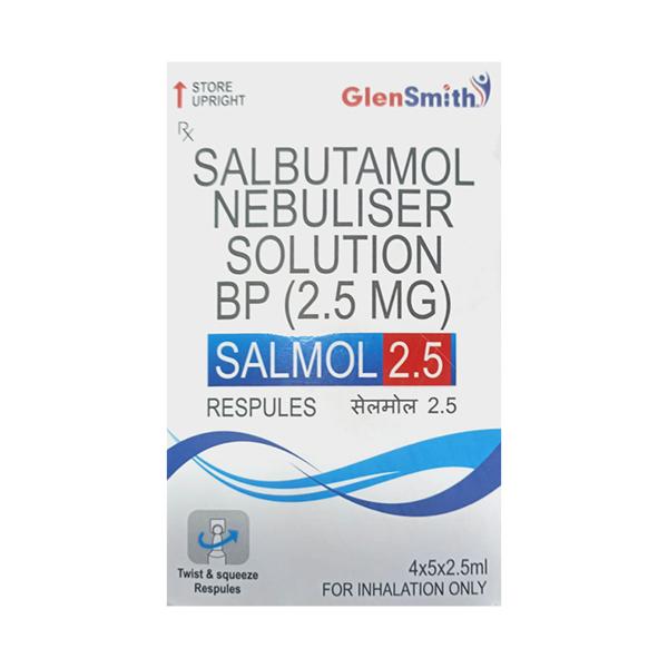 Buy SALMOL 2.5 Respules 5X2.5ml Online at Upto 25% OFF | Netmeds