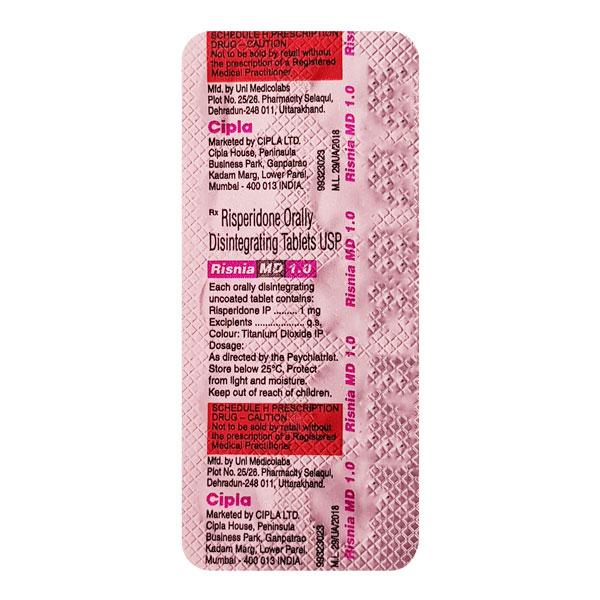 Risnia MD 1mg Tablet 10'S : Uses, Side Effects, Price | Netmeds