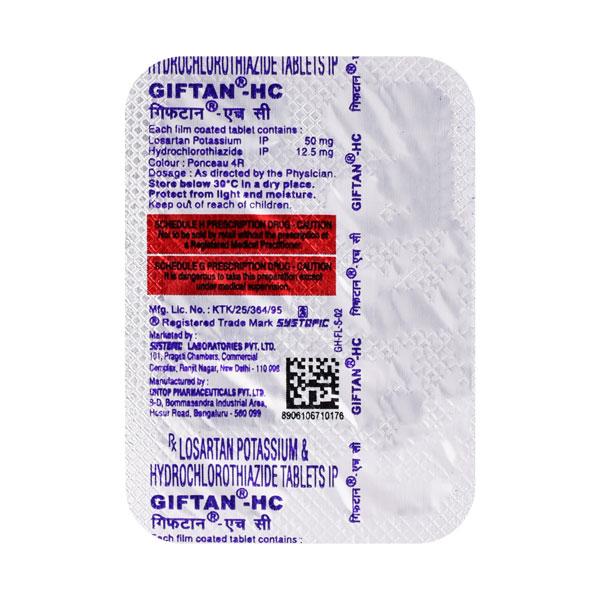 Giftan HC Tablet 10'S : Price, Uses, Side Effects | Netmeds