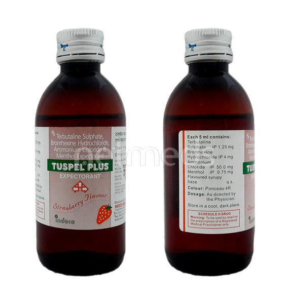 Buy Tuspel Plus SF Syrup 100ml Online at Upto 25% OFF | Netmeds