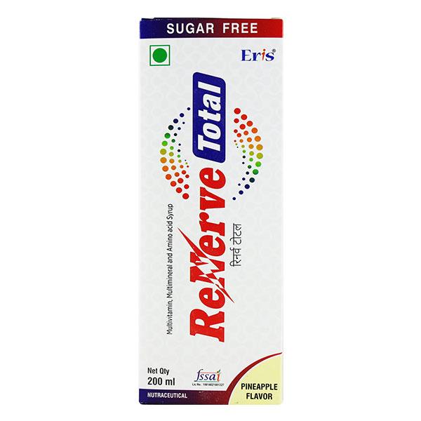 RENERVE TOTAL SUGAR FREE PINEAPPLE FLAVOUR Syrup 200ml