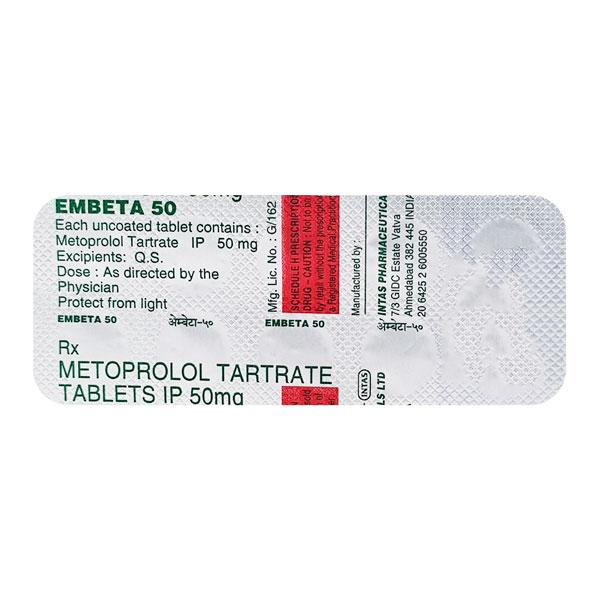Embeta 50mg Tablet 10'S : Price, Uses, Side Effects | Netmeds