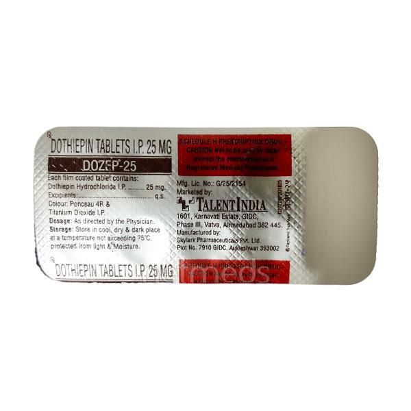 Dozep 25mg Tablet 10'S : Price, Uses, Side Effects | Netmeds