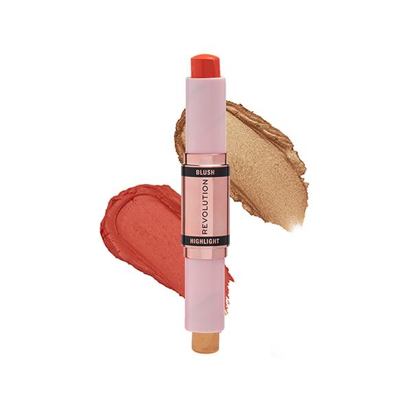 Buy Makeup Revolution Blush & Highlight Stick Coral Dew 4.3 gm Online ...