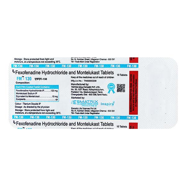 Buy FM 130 Tablet 10's Online at Upto 25% OFF | Netmeds