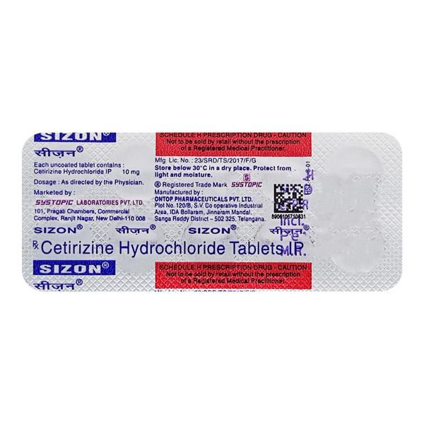 Buy Sizon 10mg Tablet 10'S Online at Upto 25% OFF | Netmeds