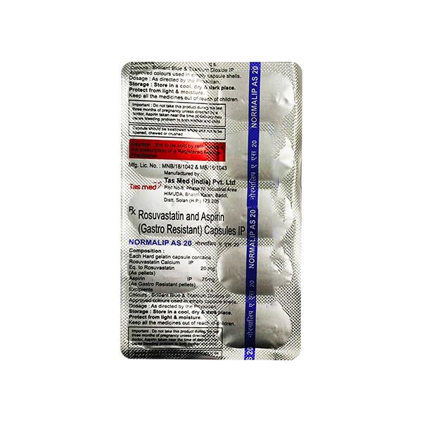 Buy NORMALIP AS 20 Capsule 10's Online at Upto 25% OFF | Netmeds