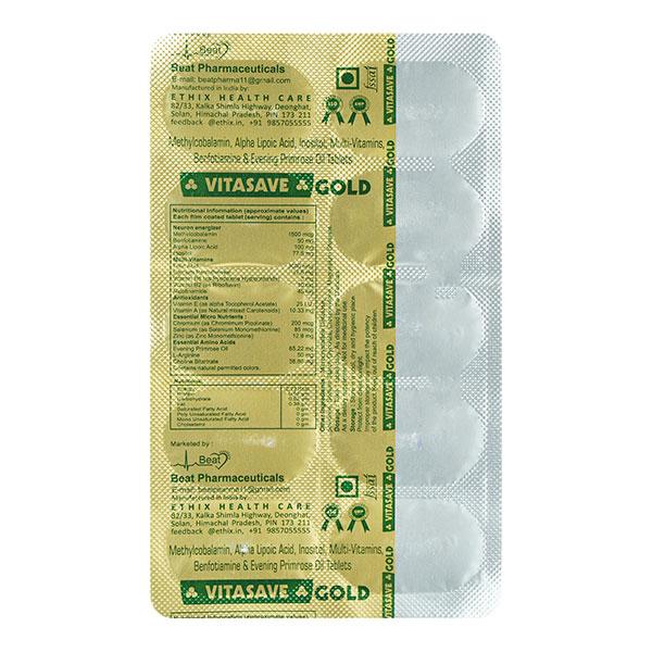 VITASAVE GOLD Tablet 10's Price, Uses, Side effects, Substitutes | Netmeds