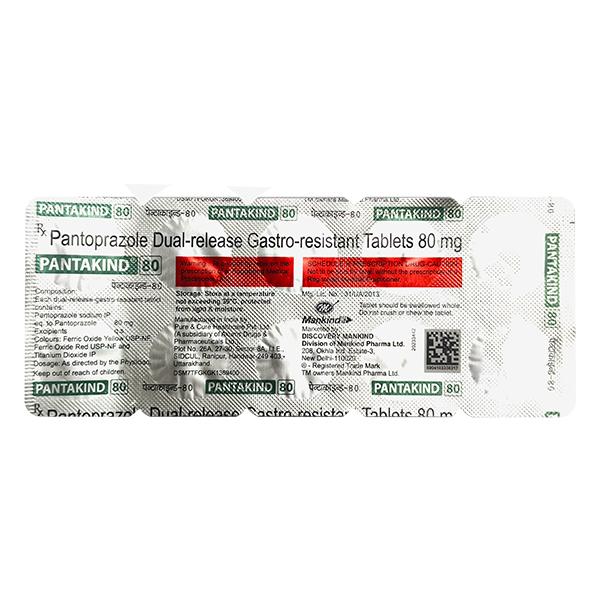 PANTAKIND 80 Tablet 10's Price, Uses, Side effects, Substitutes | Netmeds