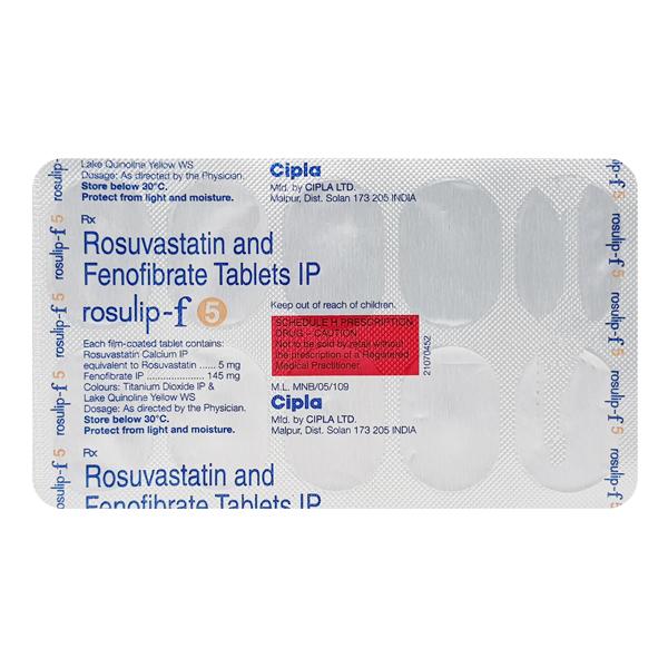 Rosulip F 5mg Tablet 10'S Price, Uses, Side effects, Substitutes | Netmeds