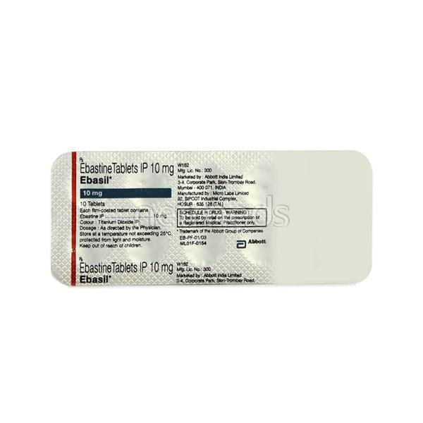 Ebasil 10mg Tablet 10'S Price, Uses, Side effects, Substitutes | Netmeds