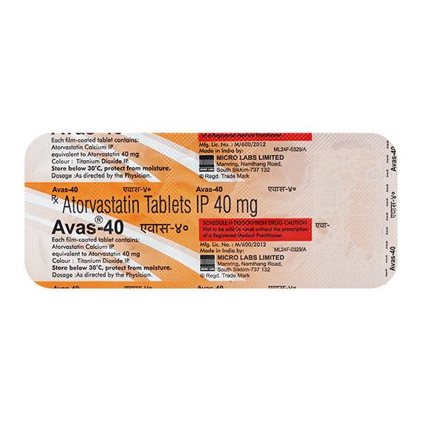 Buy Avas 40mg Tablet 10'S Online at Upto 25% OFF | Netmeds