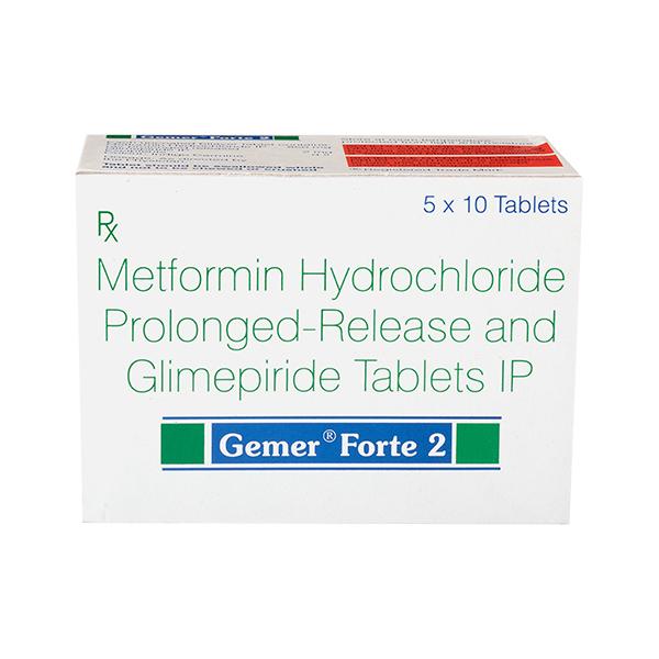 Gemer Forte 2mg Tablet 10'S : Price, Uses, Side Effects | Netmeds